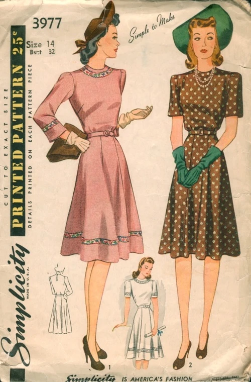 Simplicity 3977 A | Vintage Sewing Patterns | Fandom