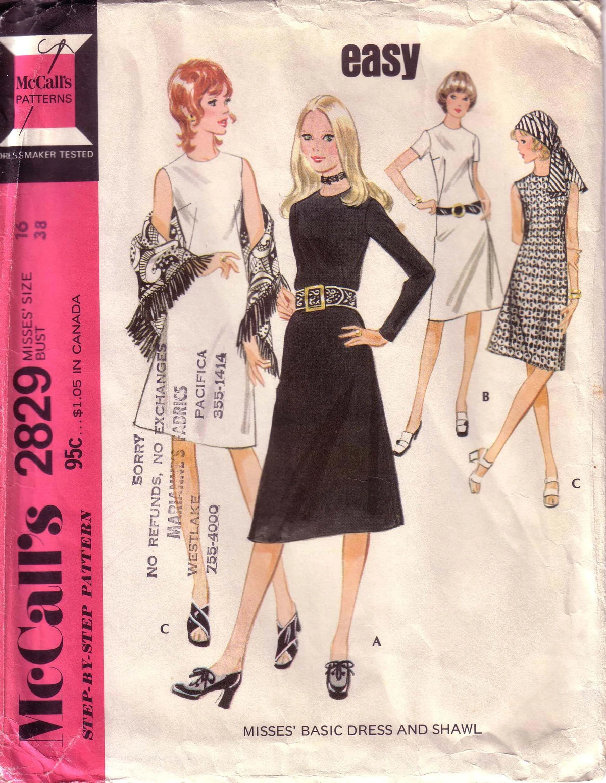 McCall's 2829 | Vintage Sewing Patterns | Fandom