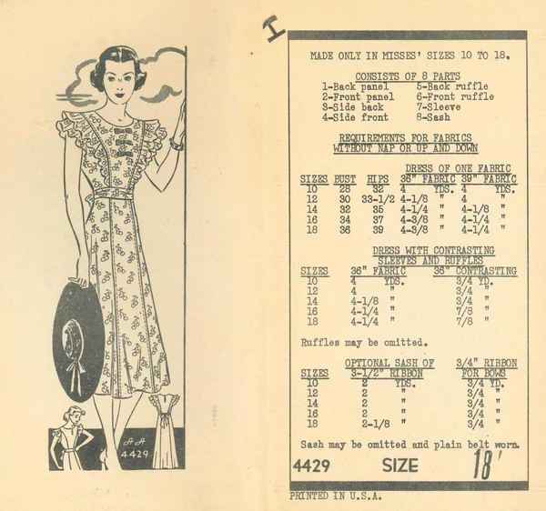 Anne Adams 4429 | Vintage Sewing Patterns | Fandom