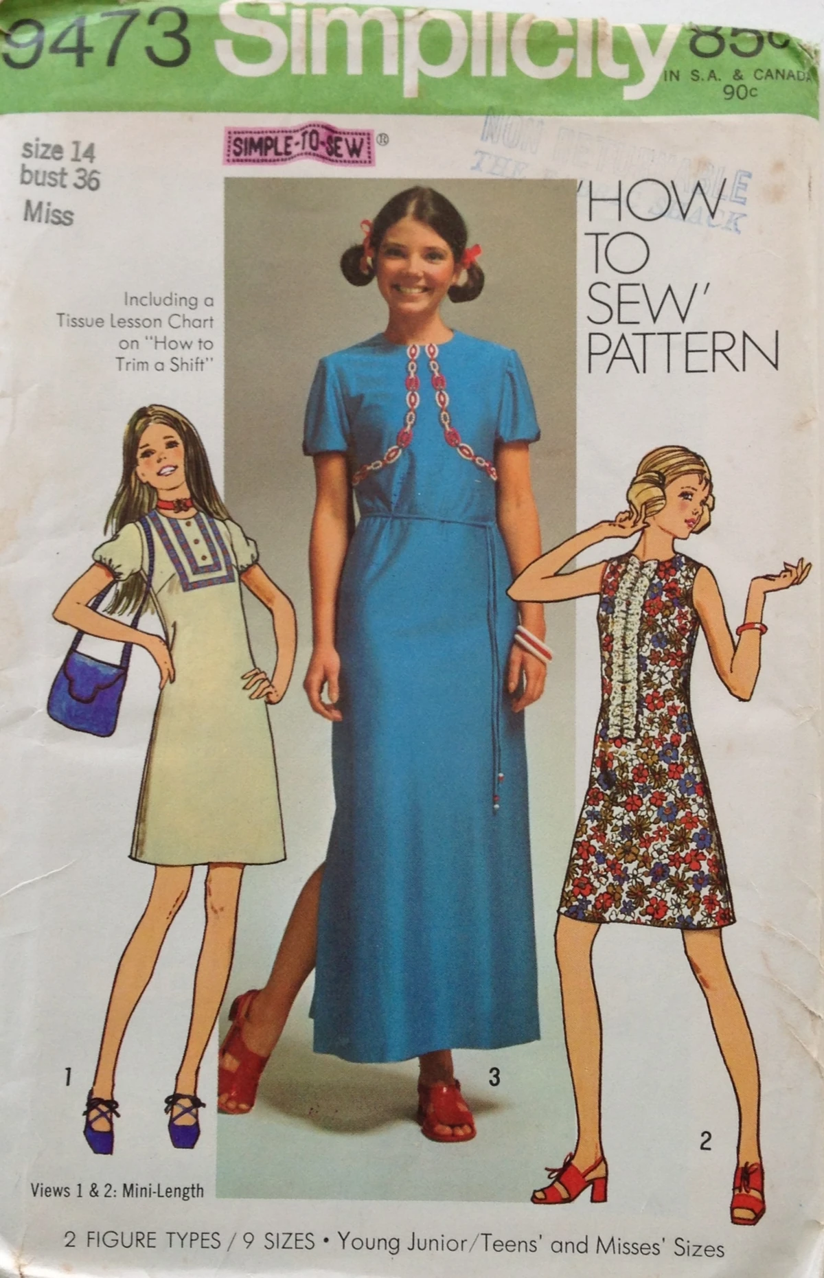 Simplicity 9473 A | Vintage Sewing Patterns | Fandom