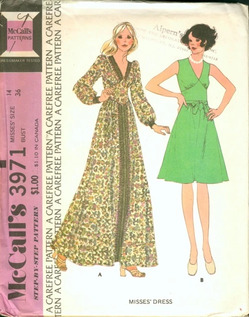 McCall's 3971 A | Vintage Sewing Patterns | Fandom