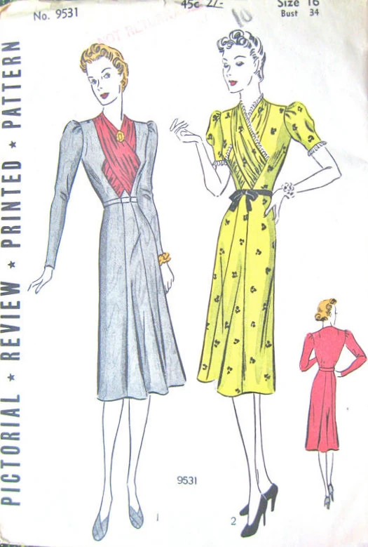 Pictorial Review 9531 | Vintage Sewing Patterns | Fandom