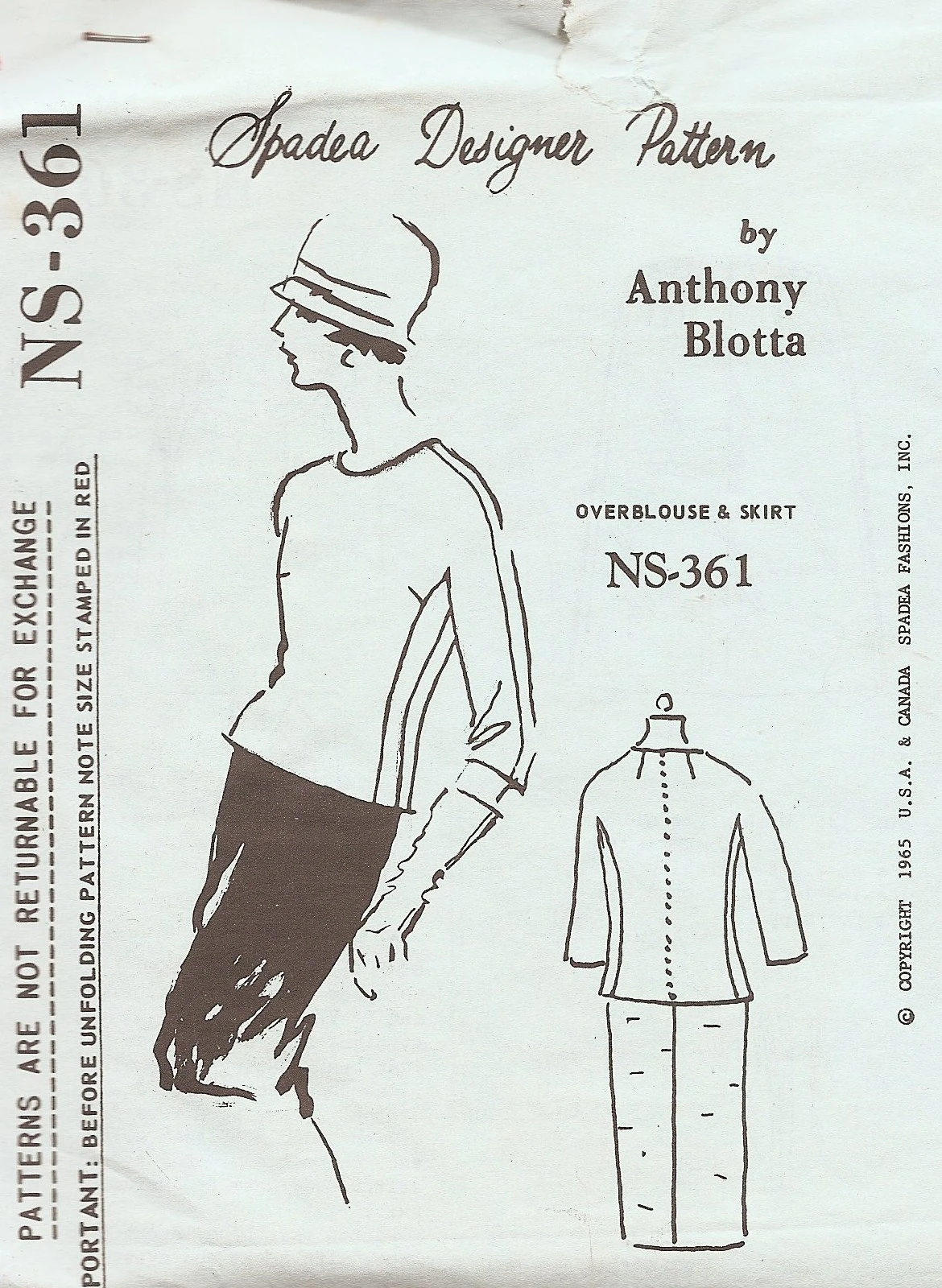 Spadea NS-361 | Vintage Sewing Patterns | Fandom