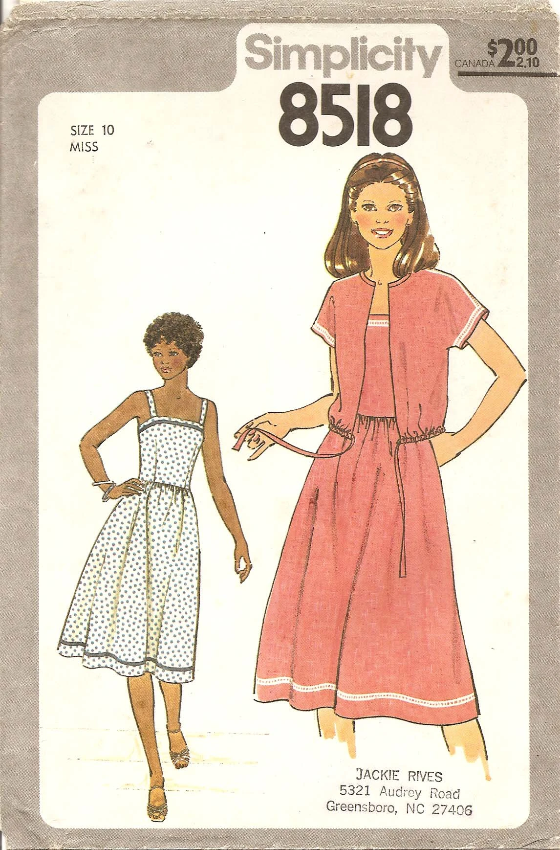 Simplicity 8518 A | Vintage Sewing Patterns | Fandom