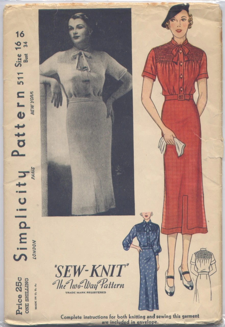 Simplicity 511 | Vintage Sewing Patterns | Fandom