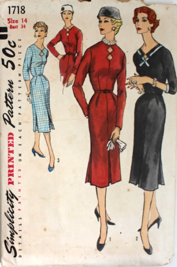 Simplicity 1718 A | Vintage Sewing Patterns | Fandom