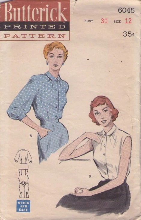 Butterick 6045 A | Vintage Sewing Patterns | Fandom