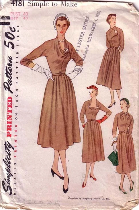 Simplicity 4181 | Vintage Sewing Patterns | Fandom