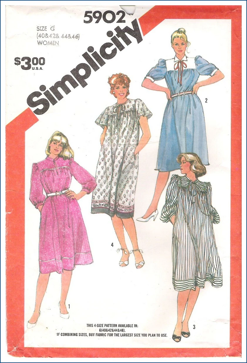 Simplicity 5902 A | Vintage Sewing Patterns | Fandom