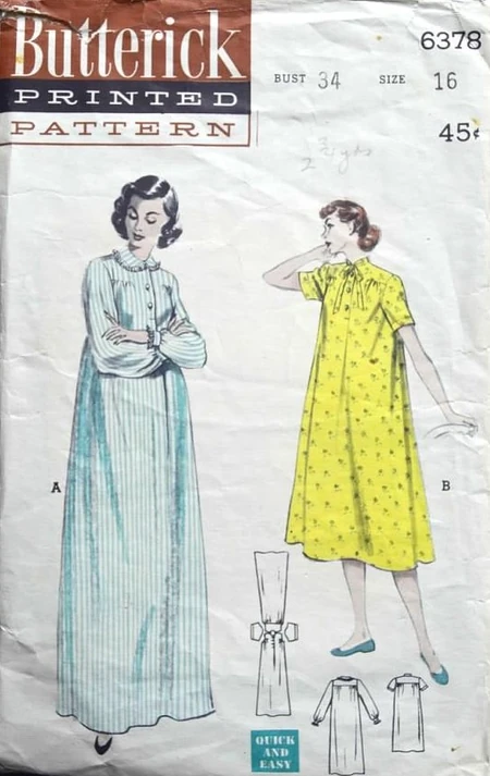 Butterick 6378 A | Vintage Sewing Patterns | Fandom