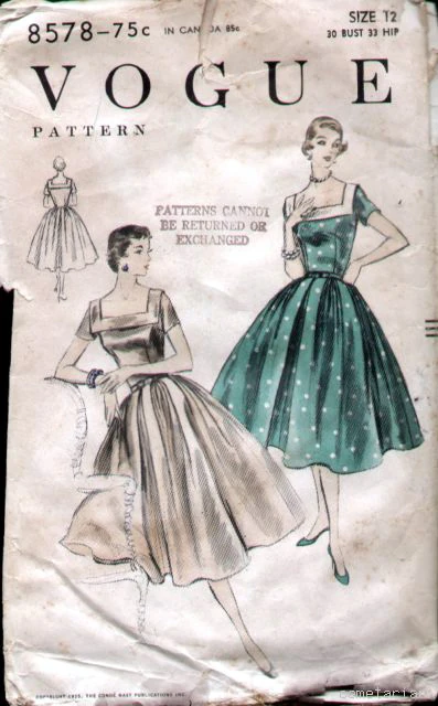 Vogue 8578 | Vintage Sewing Patterns | Fandom