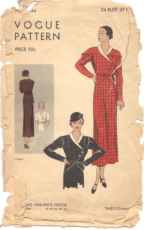 Vogue 6444 | Vintage Sewing Patterns | Fandom