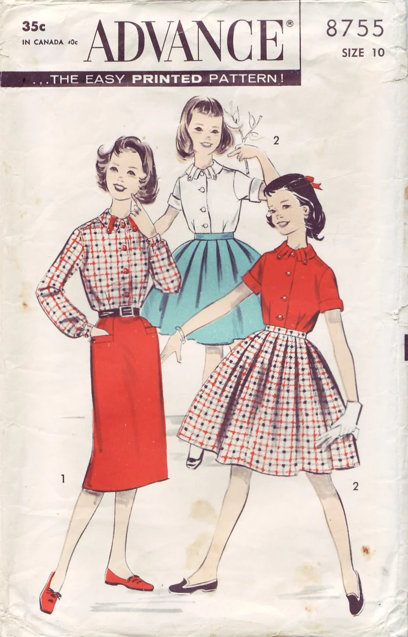 Advance 8755 | Vintage Sewing Patterns | Fandom