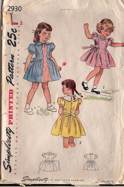 Simplicity 2930 | Vintage Sewing Patterns | Fandom