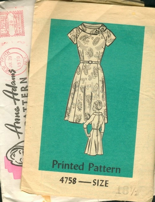 Anne Adams 4758 | Vintage Sewing Patterns | Fandom