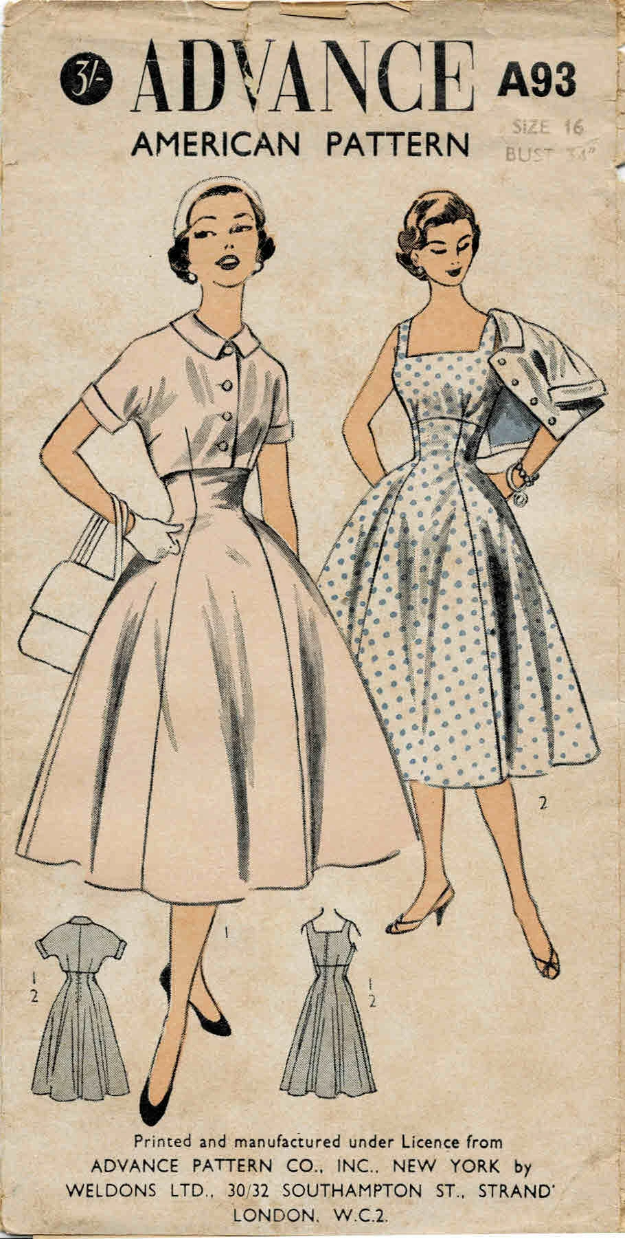 Advance A93 | Vintage Sewing Patterns | Fandom
