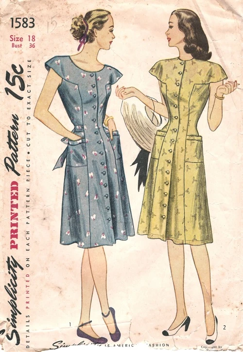 Simplicity 1583 A | Vintage Sewing Patterns | Fandom