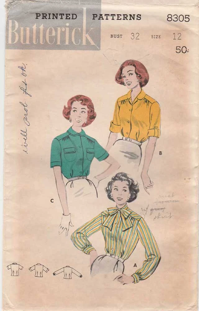 Butterick 8305 | Vintage Sewing Patterns | Fandom