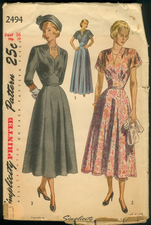 Simplicity 2494 | Vintage Sewing Patterns | Fandom