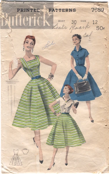 Butterick 7689 | Vintage Sewing Patterns | Fandom