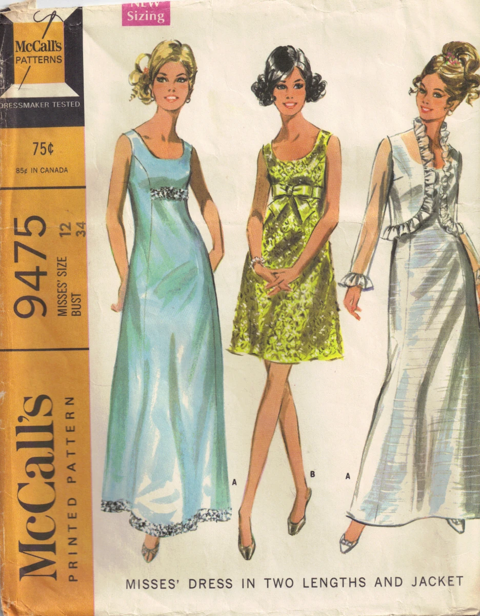McCall's 9475 A | Vintage Sewing Patterns | Fandom