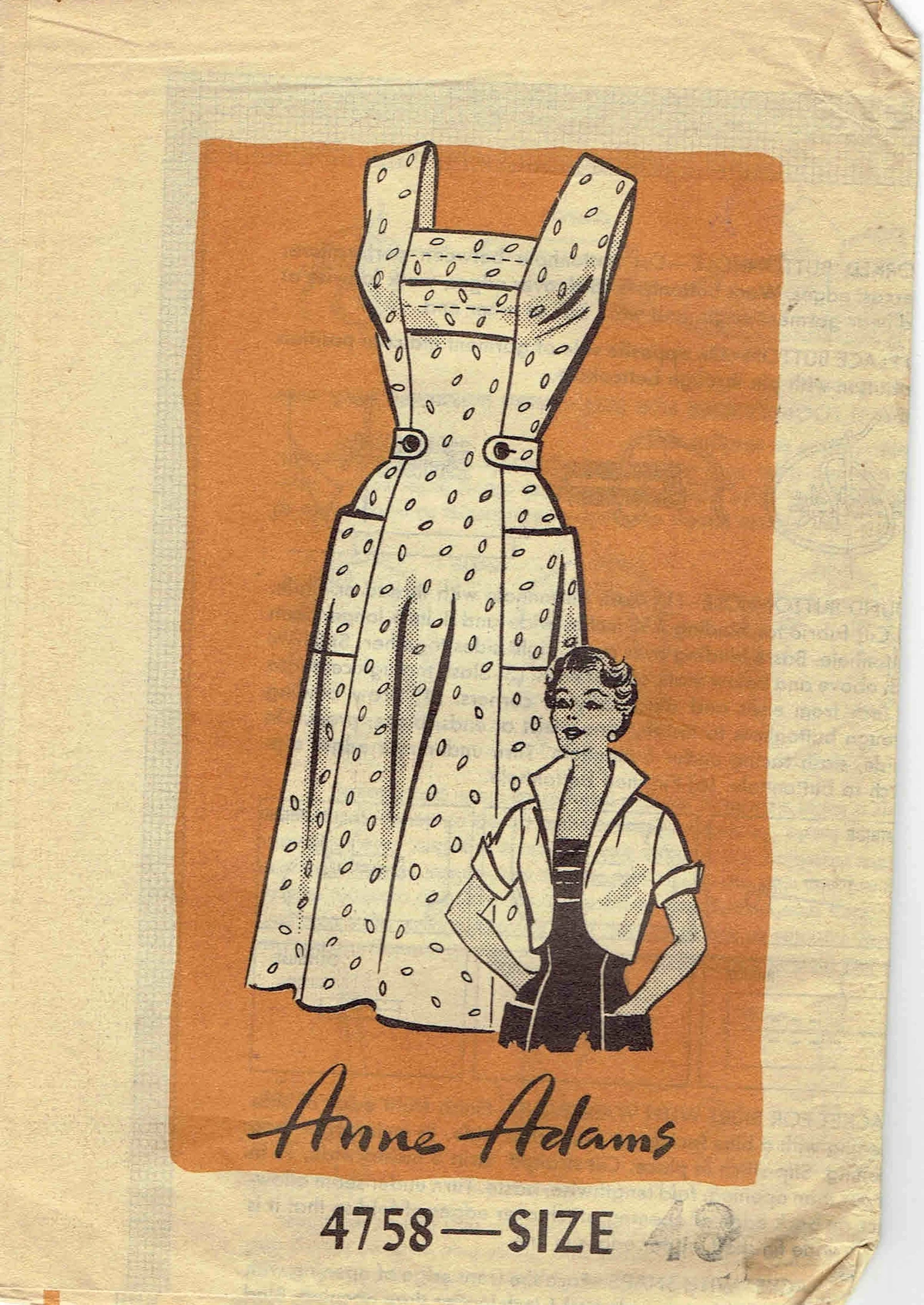 Anne Adams 4758 A | Vintage Sewing Patterns | Fandom