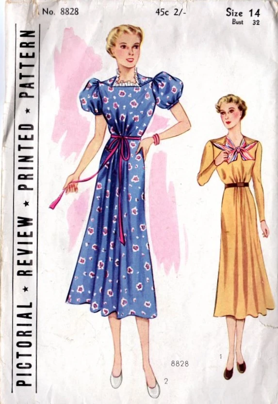 Pictorial Review 8828 | Vintage Sewing Patterns | Fandom