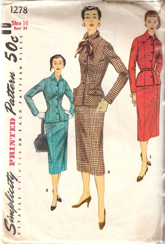 Simplicity 1278 A | Vintage Sewing Patterns | Fandom