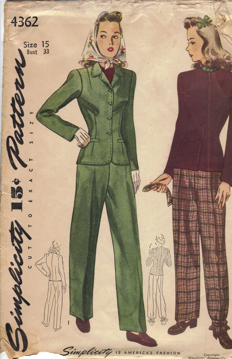 Simplicity 4362 B | Vintage Sewing Patterns | Fandom