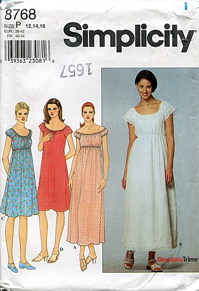 Simplicity 8768 D | Vintage Sewing Patterns | Fandom