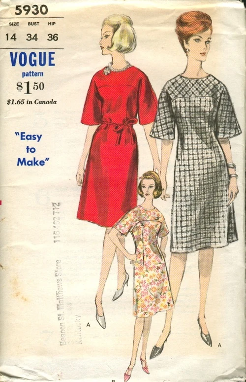 Vogue 5930 | Vintage Sewing Patterns | Fandom