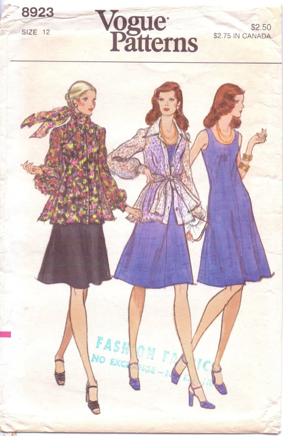 Vogue 8923 A | Vintage Sewing Patterns | Fandom