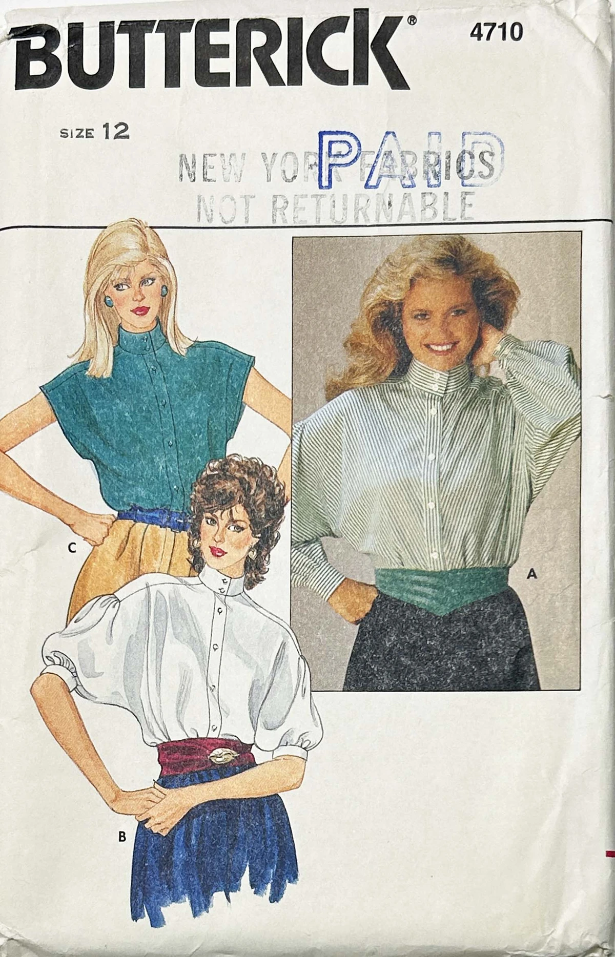 Butterick 4710 C | Vintage Sewing Patterns | Fandom