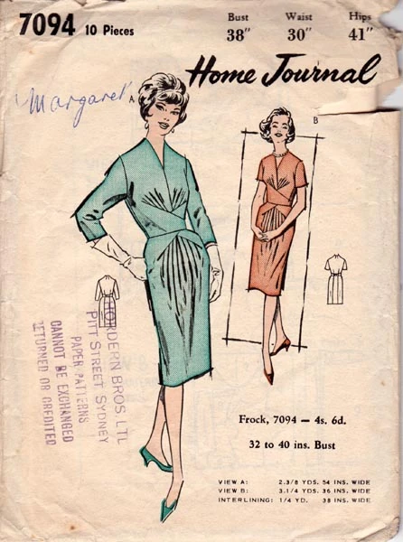 Australian Home Journal 7094 | Vintage Sewing Patterns | Fandom