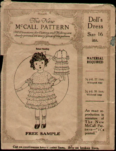 McCall Sample Doll | Vintage Sewing Patterns | Fandom