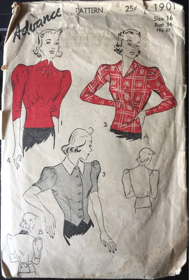 Advance 1901 | Vintage Sewing Patterns | Fandom