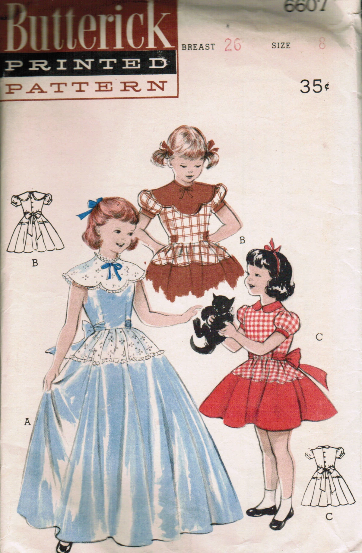 Butterick 6607 A | Vintage Sewing Patterns | Fandom