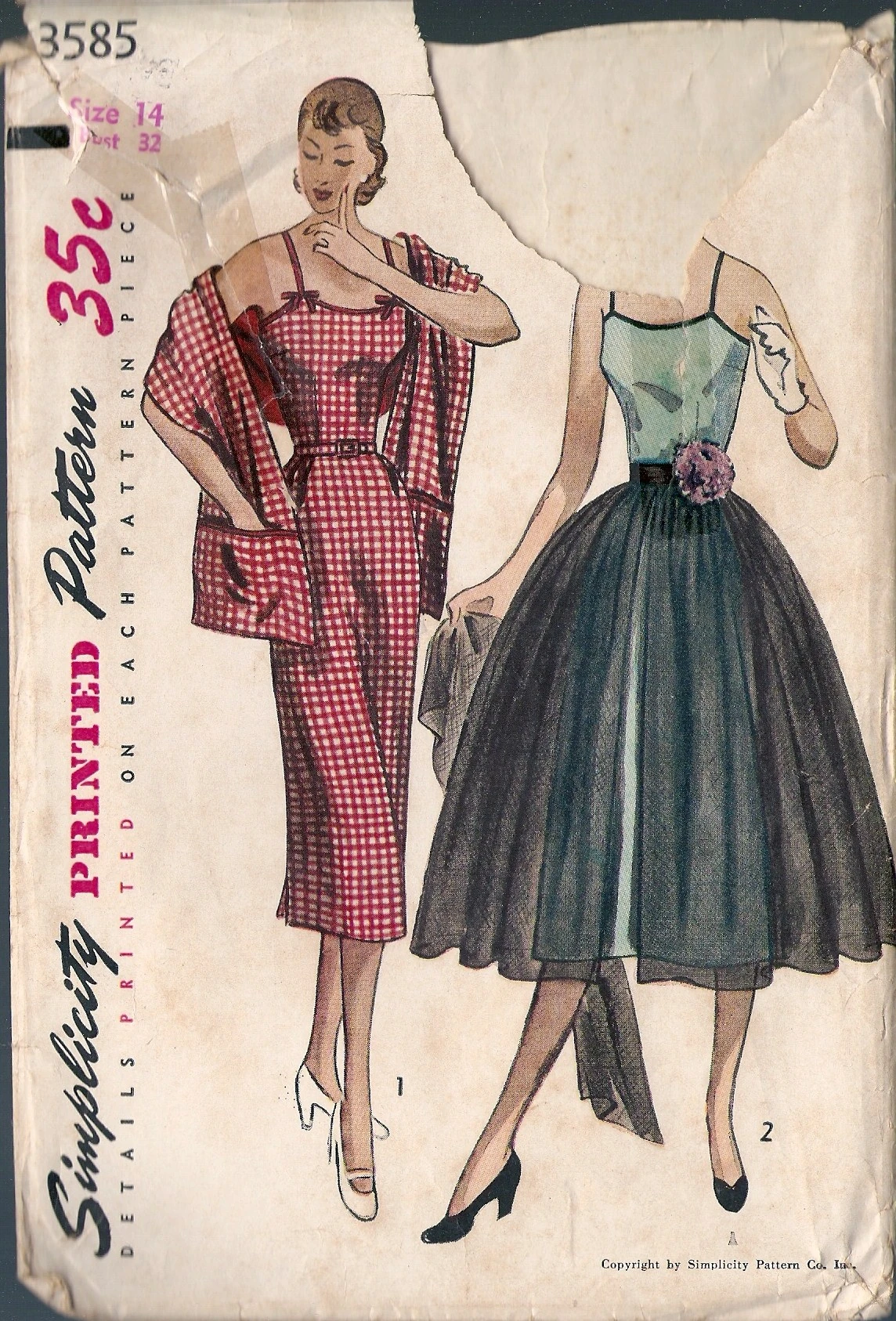 Simplicity 3585 | Vintage Sewing Patterns | Fandom