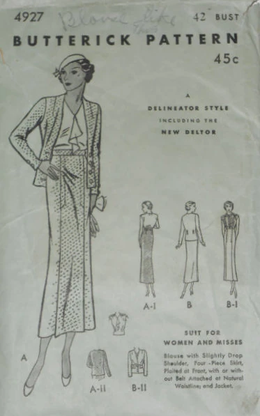 Butterick 4927 B | Vintage Sewing Patterns | Fandom