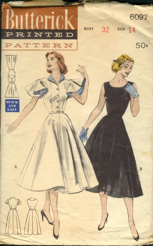 Butterick 6097 | Vintage Sewing Patterns | Fandom