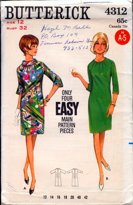 Butterick 4312 | Vintage Sewing Patterns | Fandom