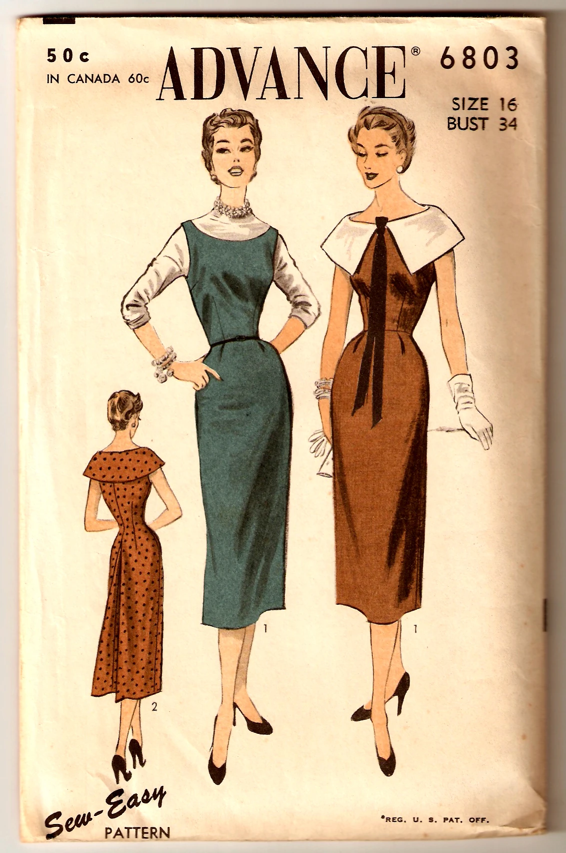 Advance 6803 | Vintage Sewing Patterns | Fandom