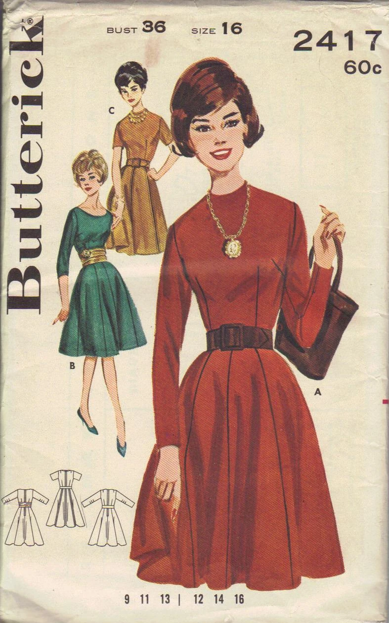 Butterick 2417 | Vintage Sewing Patterns | Fandom