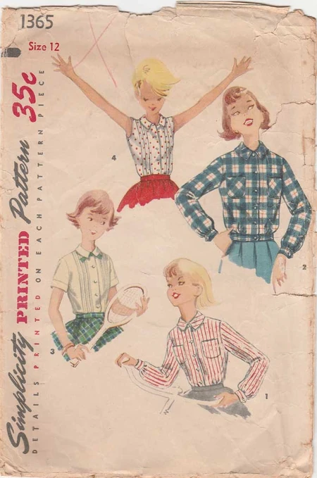 Simplicity 1365 A | Vintage Sewing Patterns | Fandom