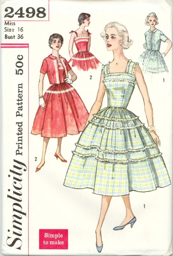 Simplicity 2498 B | Vintage Sewing Patterns | Fandom