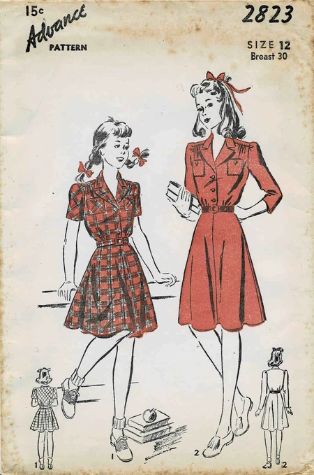 Advance 2823 A | Vintage Sewing Patterns | Fandom