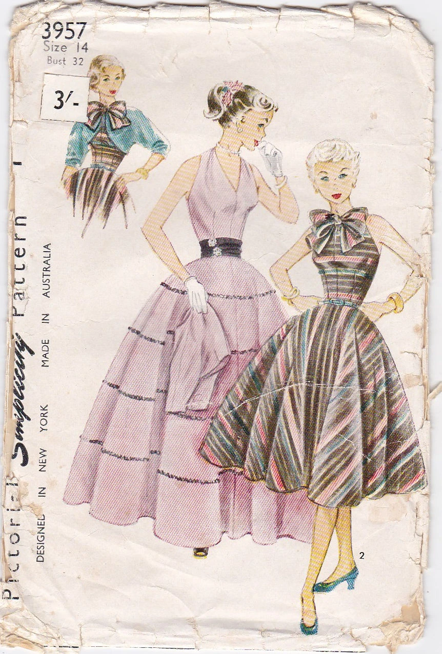 Simplicity 3957 A | Vintage Sewing Patterns | Fandom