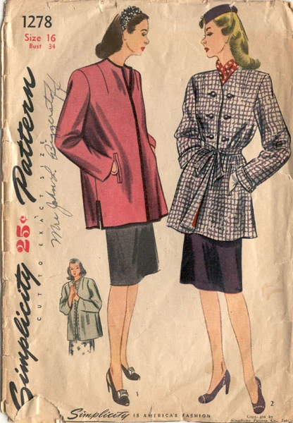 Simplicity 1278 | Vintage Sewing Patterns | Fandom