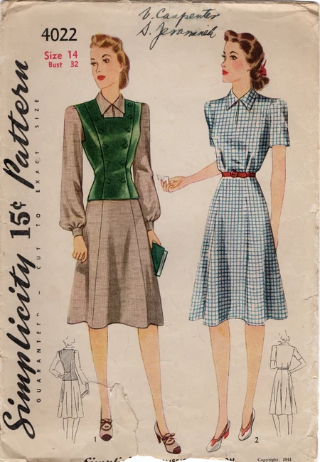 Simplicity 4022 B | Vintage Sewing Patterns | Fandom