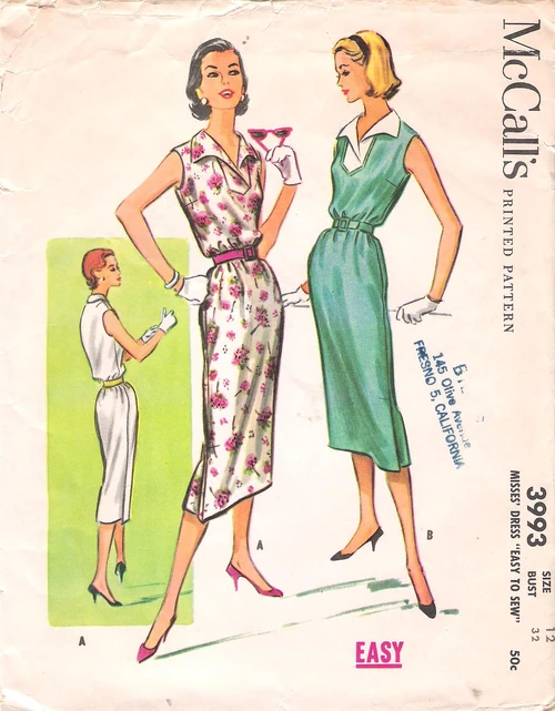 McCall's 3993 A | Vintage Sewing Patterns | Fandom